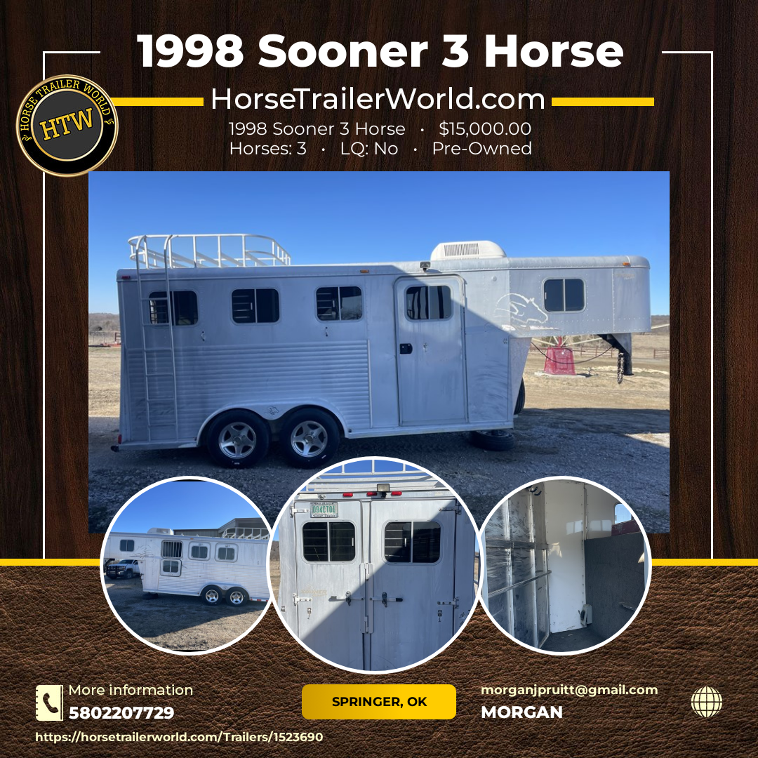 1998 Sooner 3 horse
