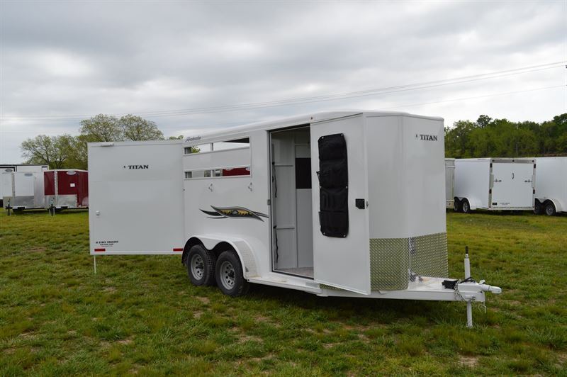 2023 Titan Trailers Avalanche II 2 Horse Slant 6'8x13'x7'