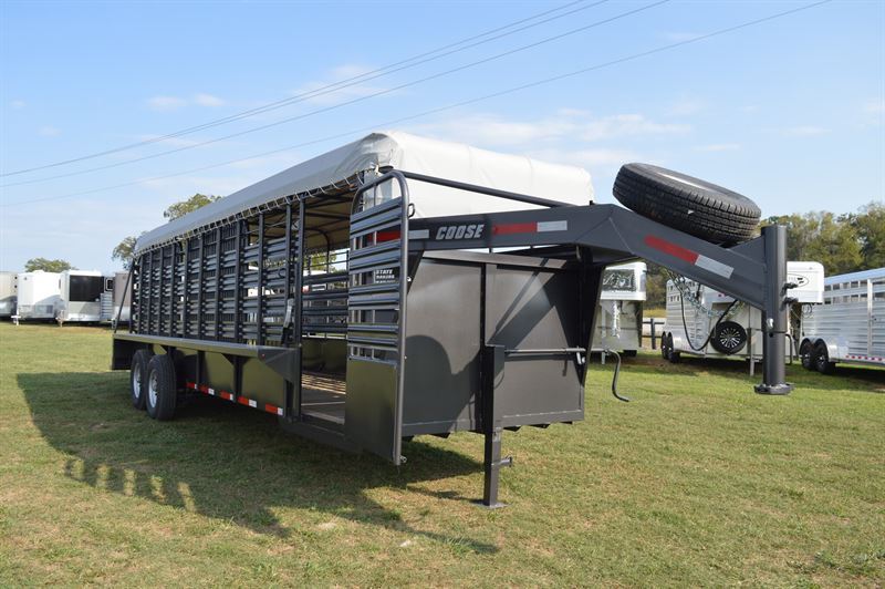 2025 Coose 6'8"X24'X6'6" Stock Trailer 14K