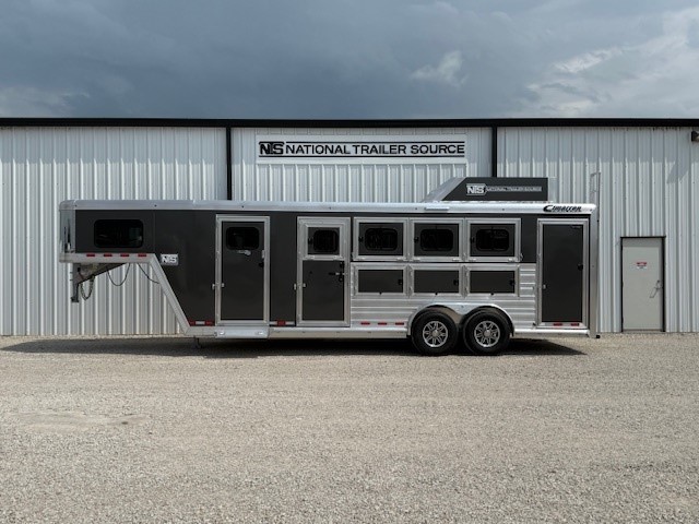 2026 Cimarron 4 Horse Gooseneck Trailer with Trainers Split Tack