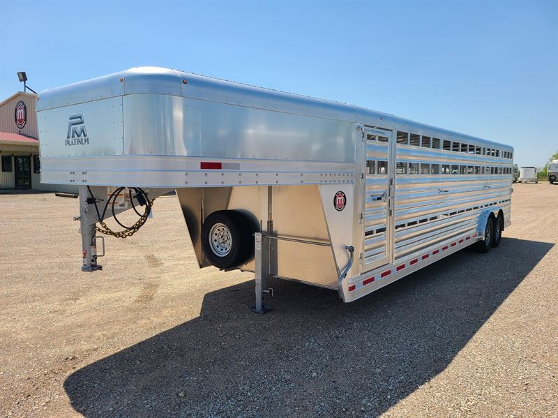 2026 Platinum Coach 28' Stock Trailer 8 Wide with 2-8,000# axles