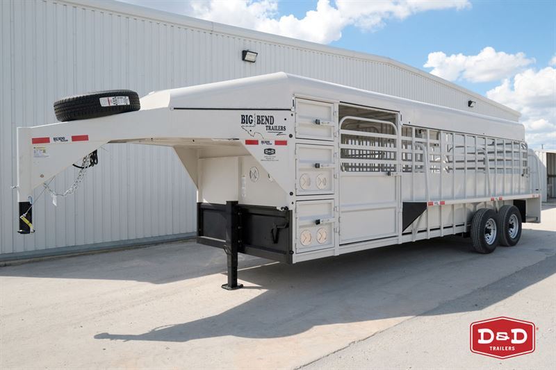 2022 Big Bend Trailers 22 Ft Stock With Cleated Rubber Floor and Dog Boxe