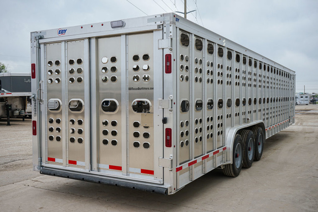 2025 Eby 36 Ft Ruff Neck Punch Side Stock Trailer