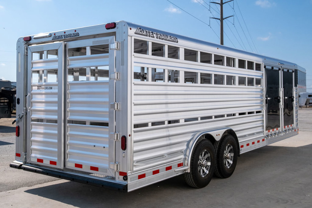 2026 Elite Trailers 25 Ft Show Cattle Stock Combo Trailer